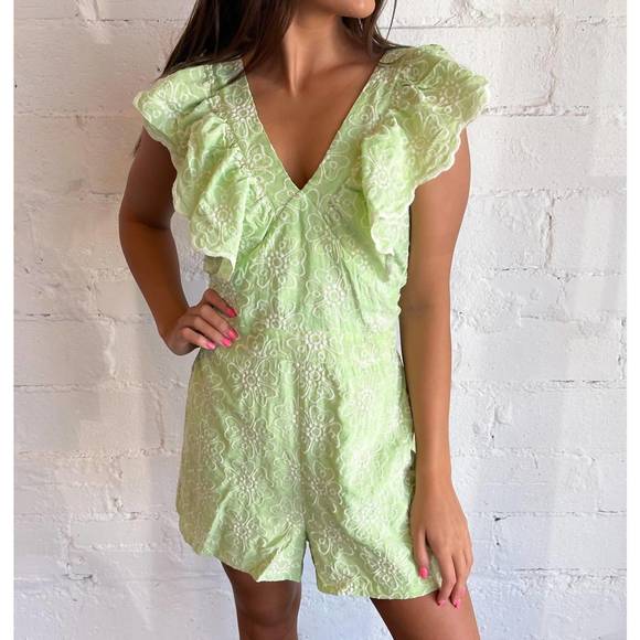 Day + Moon | Pants & Jumpsuits | New Day Moon Janne Eyelet Romper In ...